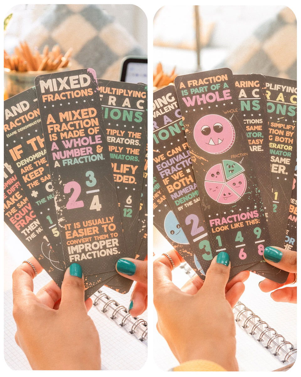Fractions Bookmarks Set – Sums of Anarchy
