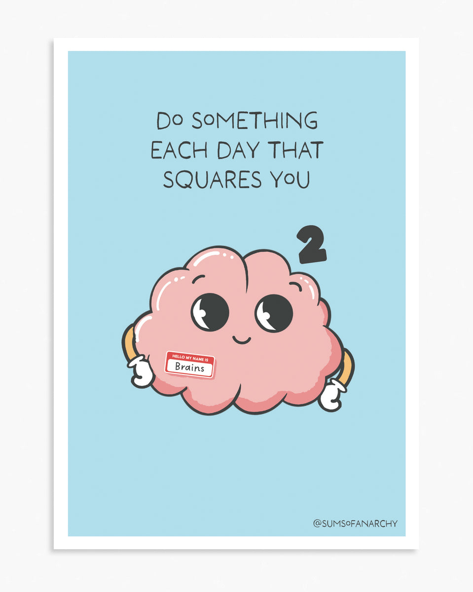 Fun Maths Pun A6 Postcard - Something that Squares You – Sums of Anarchy