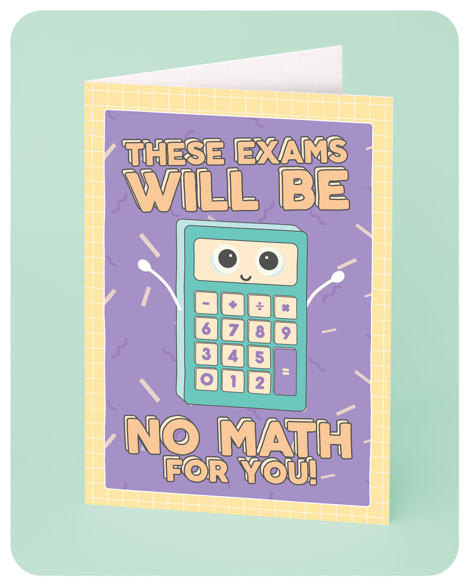 Fun Maths Pun Good Luck Exams Greeting Card – Sums of Anarchy