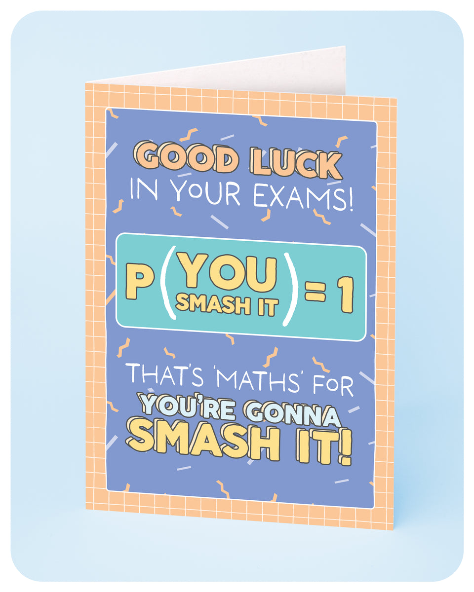 Fun Maths Good Luck Exams Greeting Card – Sums of Anarchy